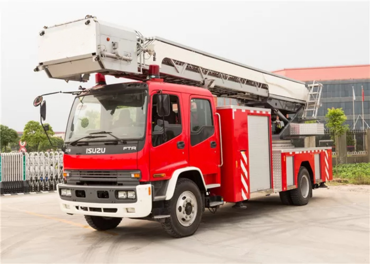 Modern Ladder Fire Truck Arrives in the United Kingdom for High-Rise ...