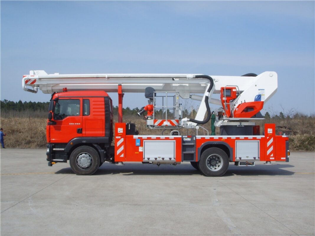 Platform Fire Truck Shipped to France for Elevated Firefighting and ...