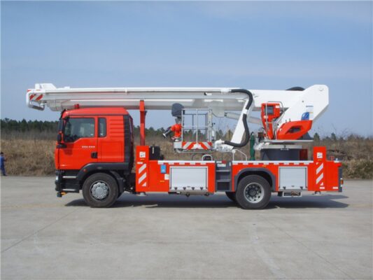 Platform Fire Truck Shipped to France for Elevated Firefighting and ...