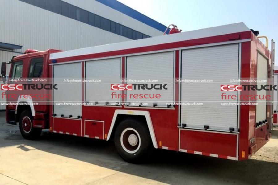 280-Horsepower 10-Liter Engine — HOWO 8-ton Single-Axle Water Tank Fire ...