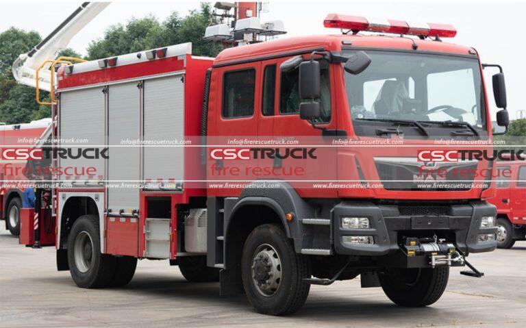 MAN 4x4 Rescue Fire Truck Mounted 6ton Palfinger Crane - Fire Rescue Truck