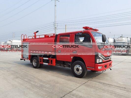 4T Crew Cab Water Tanker Fire Truck - Fire Rescue Truck