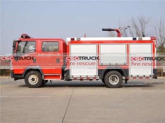 HOWO 4ton Mobile Water Foam Fire Truck - Fire Rescue Truck