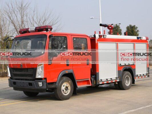 HOWO 4ton Mobile Water Foam Fire Truck - Fire Rescue Truck