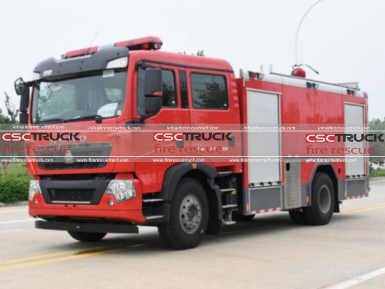 HOWO 8ton nga Water Foam Tanker Fire Engine - Trak sa Pagluwas sa Sunog